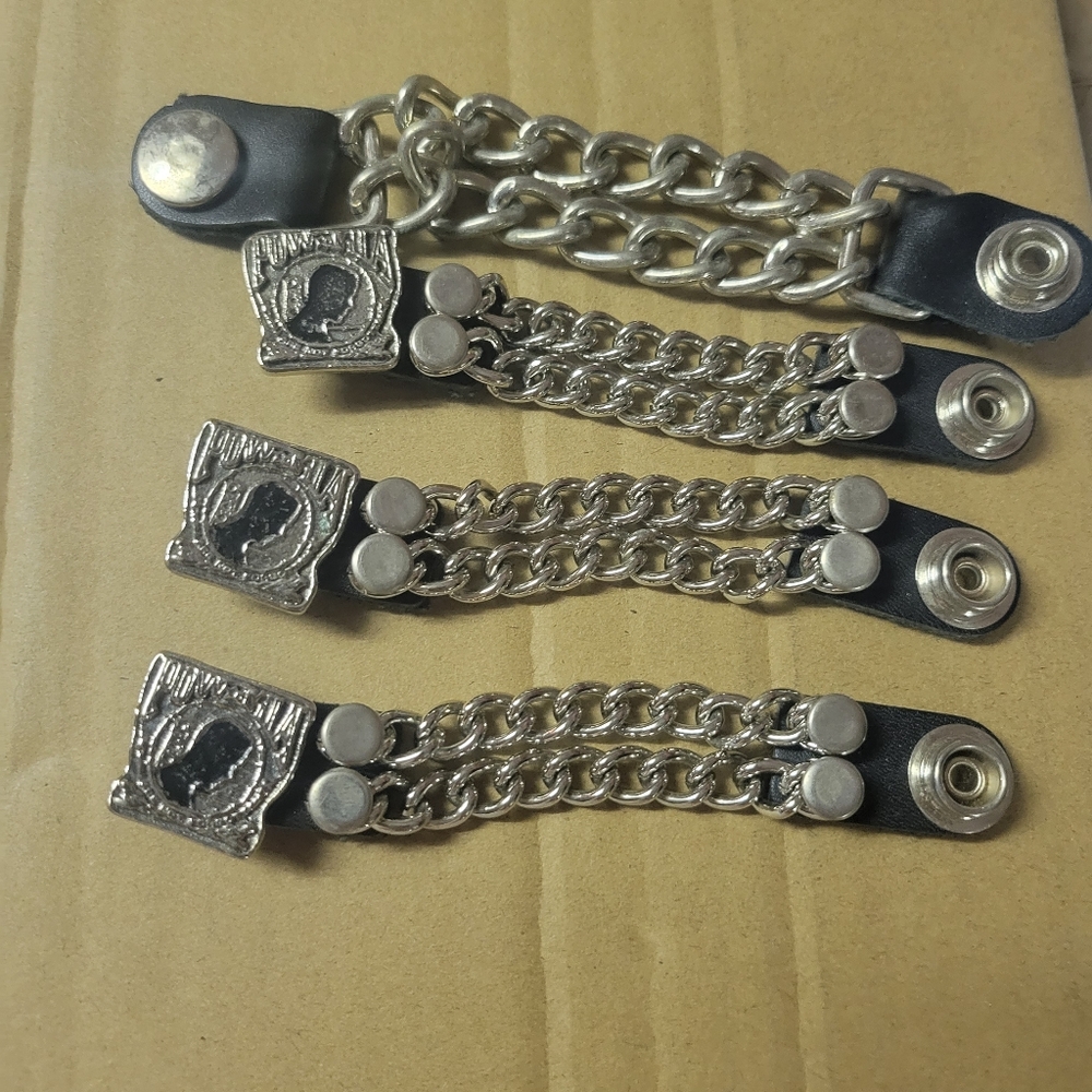 4 Vest Extenders 3 P.O.W & 1 Plain Leather - Gem
